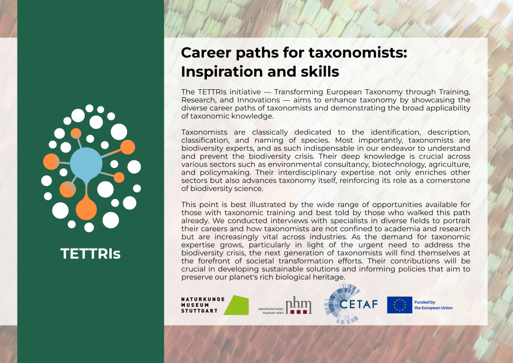 The unexpected career paths for Taxonomists - TETTRIs